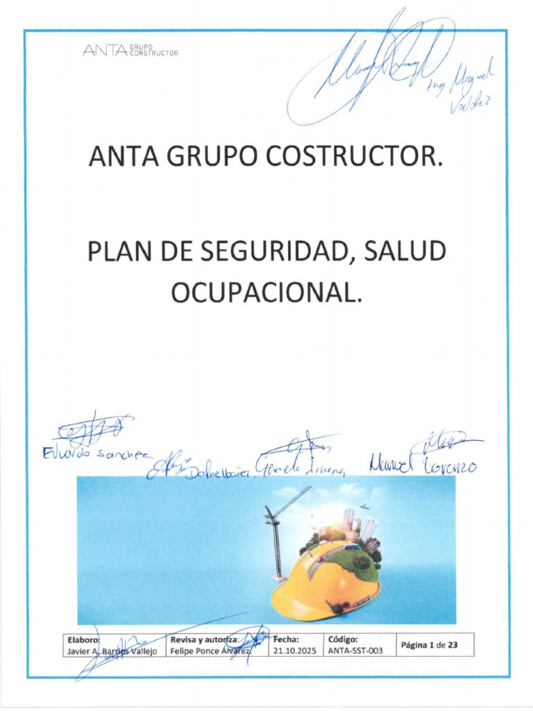 Plan de Seguridad Anta | PDF