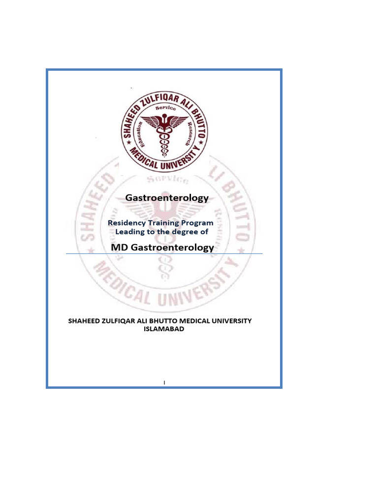 MD Gastroenterology Residency Program | PDF | Doctor Of Medicine ...