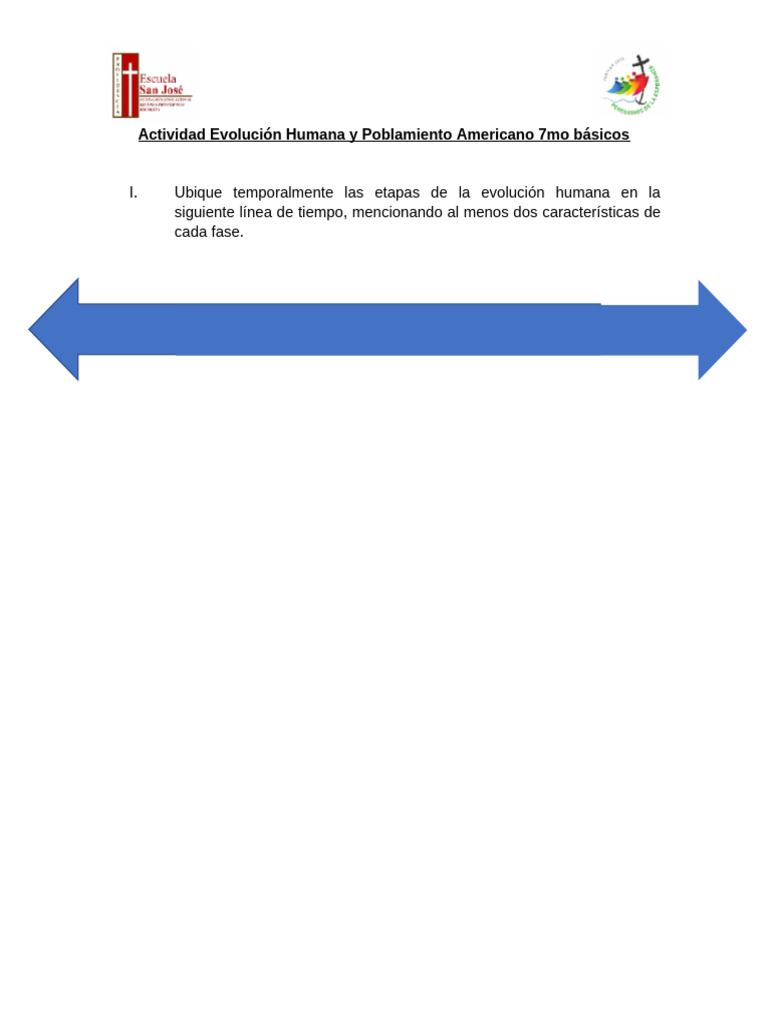 Actividad Evolución Humana y Poblamiento Americano 7mo Básicos | PDF ...