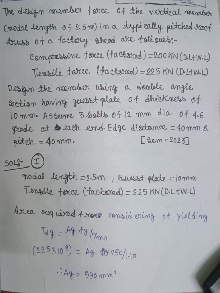 Member Design (Pyq 2023) by Rupam Das | PDF