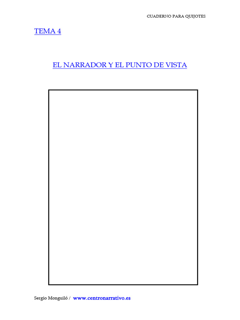 El Narrador y El Punto de Vista | PDF | Narración | Autor