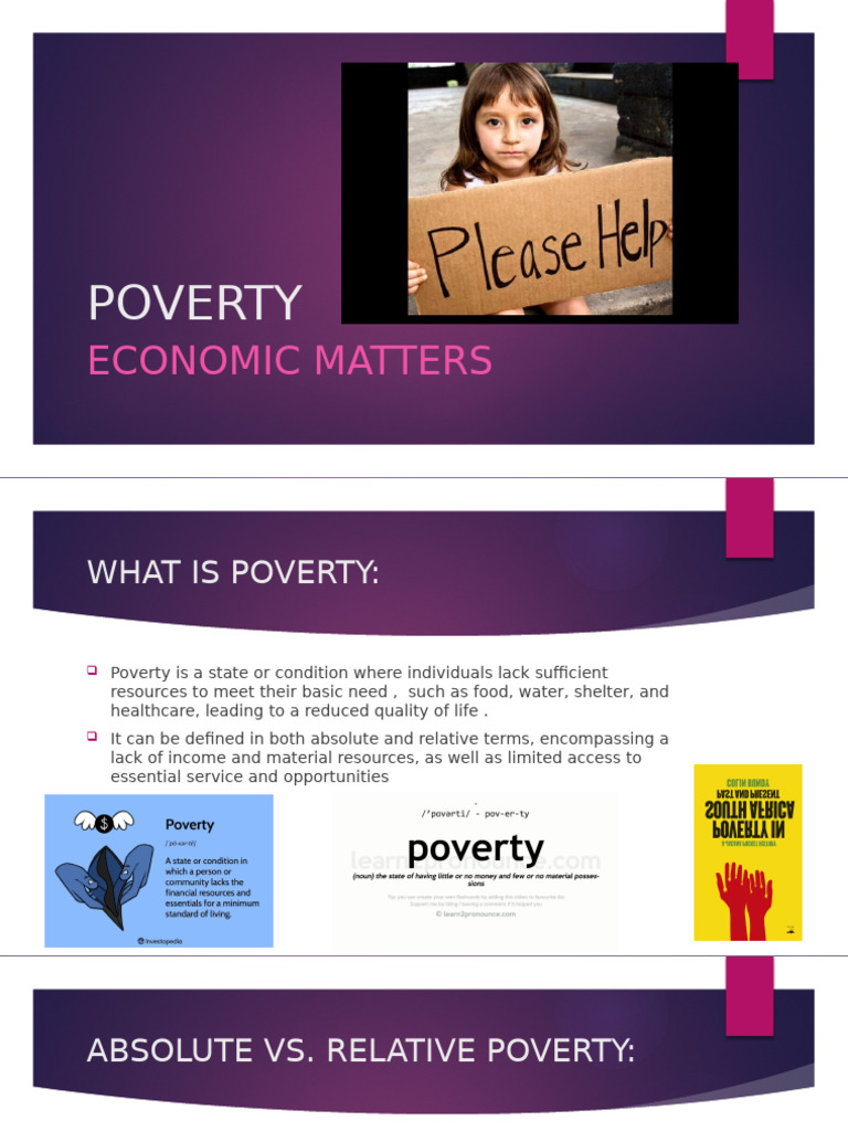Understanding Poverty: Causes and Solutions | PDF