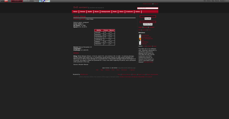 Giant Wasp - DnD Content | PDF | Dungeons & Dragons | Fantasy Role ...