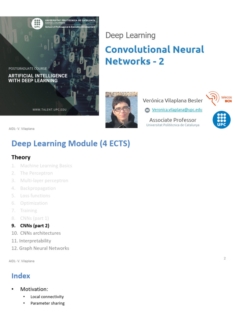 Aidl 2026 Onl DL 09 CNN Part2 | PDF | Applied Mathematics | Algorithms