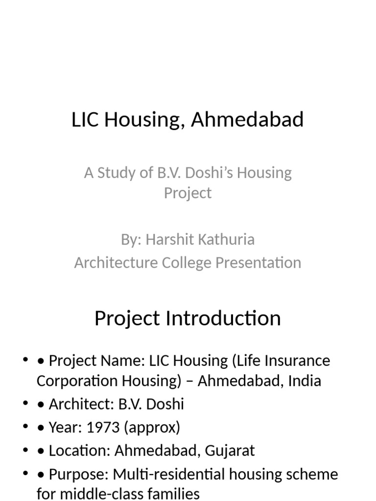 LIC Housing: B.V. Doshi's Vision in Ahmedabad | PDF | Design ...