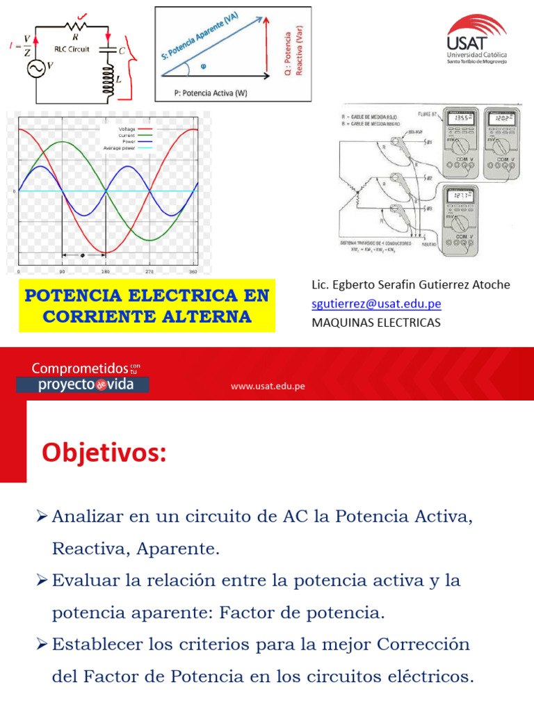 08 Potencia en Corriente Alterna | PDF | Energia electrica | Red eléctrica