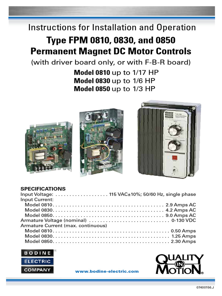 Bodine 850 | PDF | Alternating Current | Electric Motor