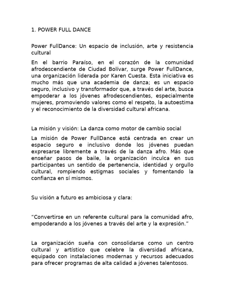 Power Full Dance Cartilla | PDF | Liderazgo | Bailes