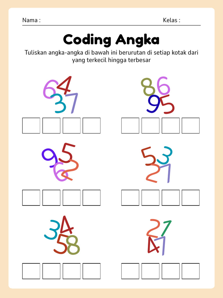 Panduan Coding Angka untuk Anak TK | PDF