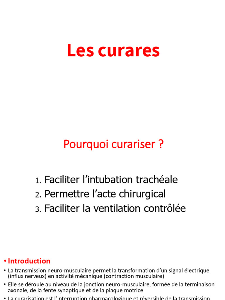 Les Curares | PDF | Acétylcholine | Synapse