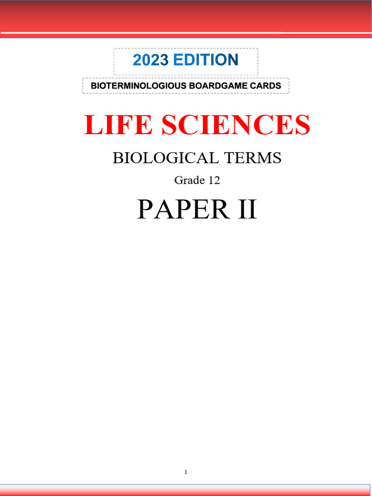 PAPER 2 gr12 BioT 2023 - 124500 - 251031 - 191113 | PDF | Meiosis | Dna