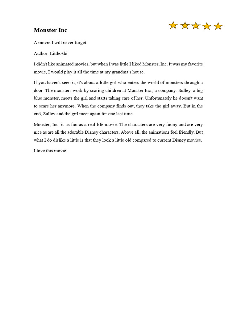 Monster Inc | PDF