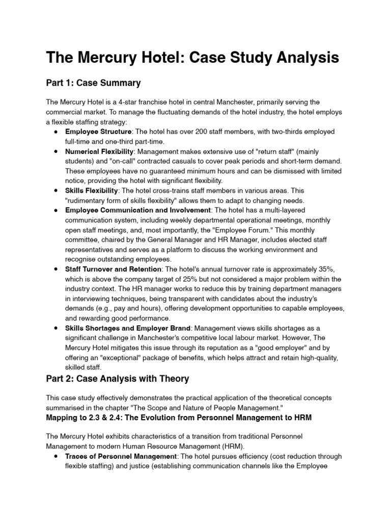Case Study | PDF | Human Resource Management | Human Capital