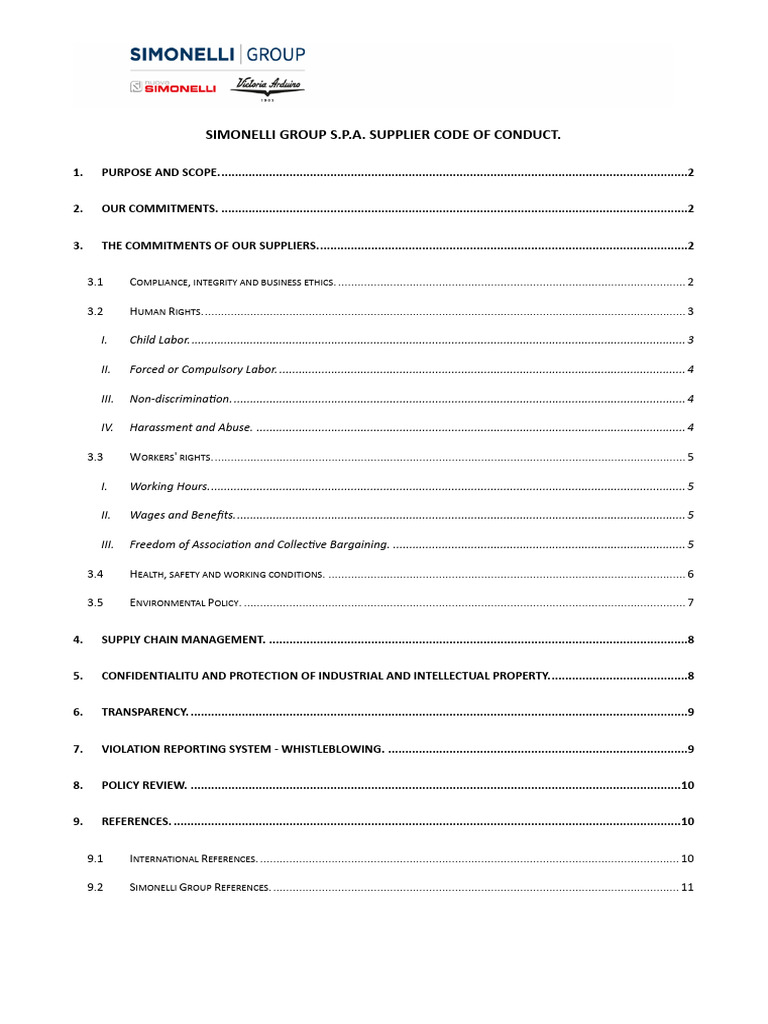 Supplier Code of Conduct | PDF | Occupational Safety And Health ...