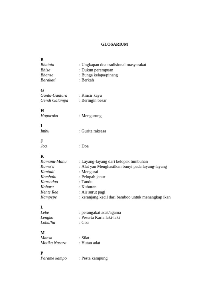 GLOSARIUM | PDF