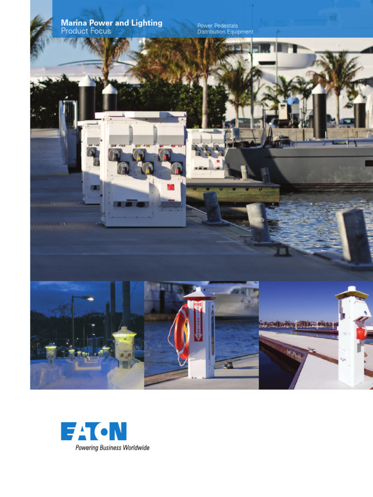 marina-power-and-lighting-brochure | PDF | Transformer | Electrical Wiring