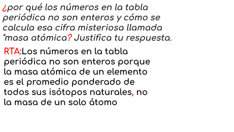 Masa Atómica Promedio | PDF