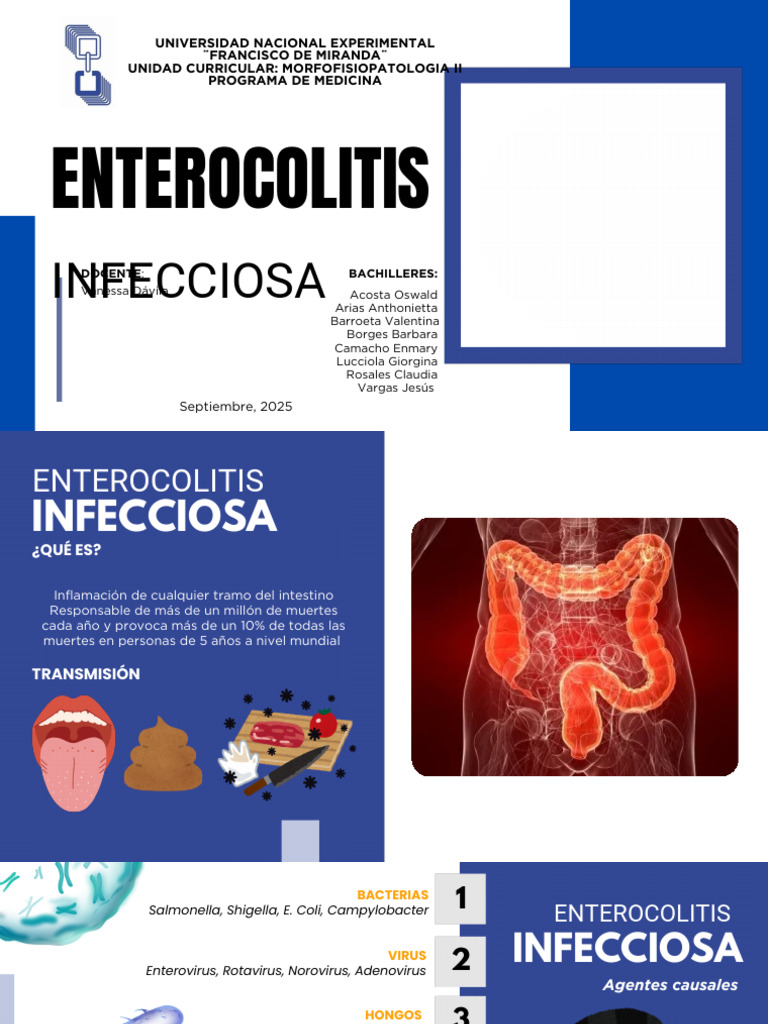 Enterocolitis Infecciosa: Causas y Efectos | PDF | Diarrea | Microbiología