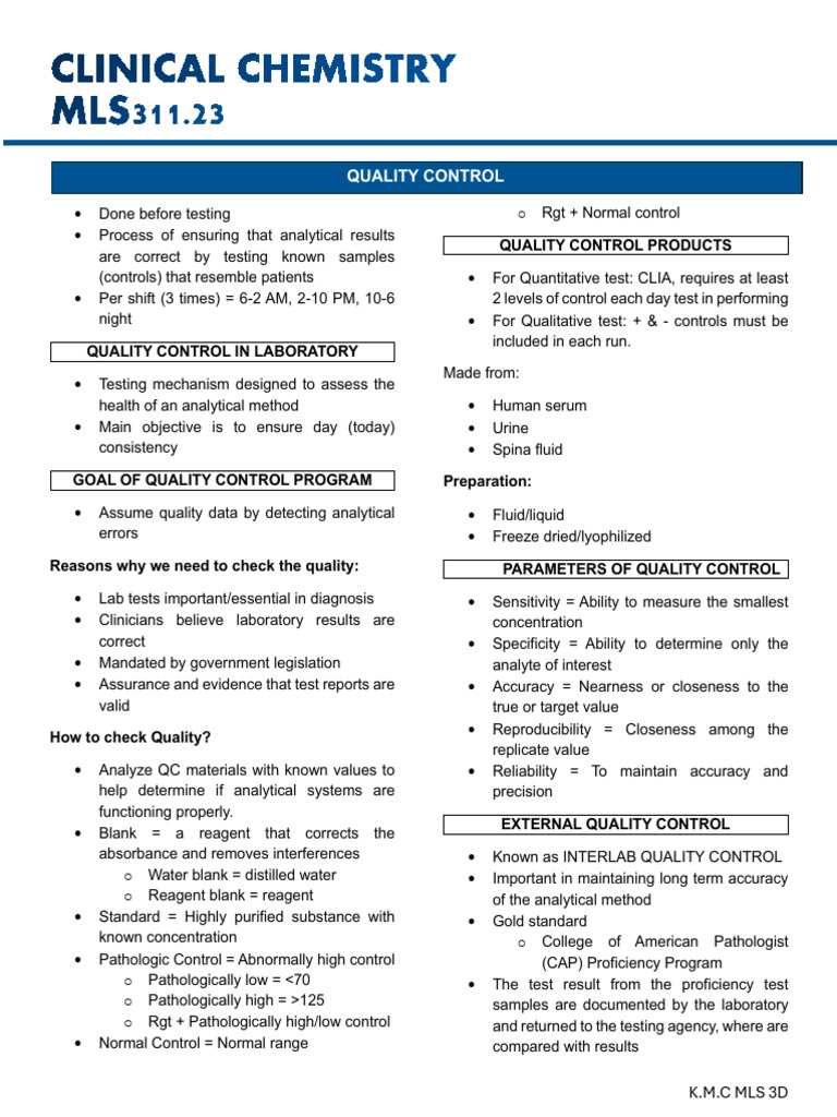 QC CC | PDF | Accuracy And Precision | Analytical Chemistry