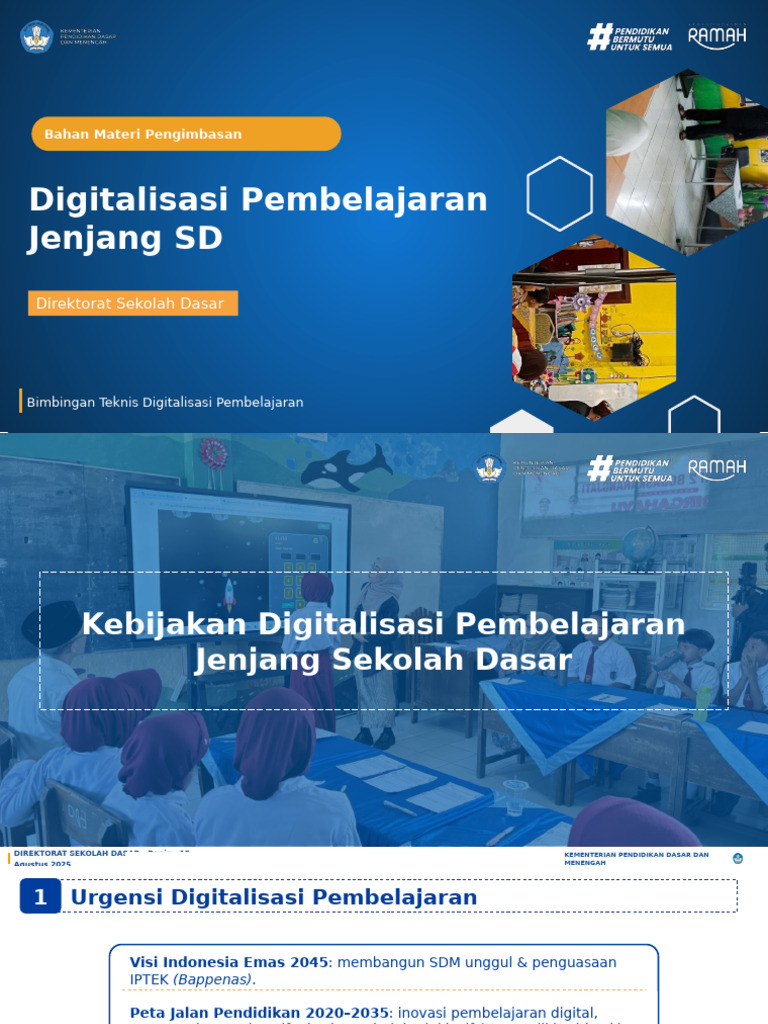(SD) Materi Pengimbasan Digitalisasi Pembelajaran | PDF