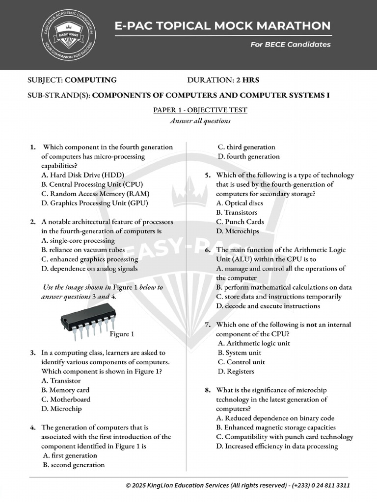 E-PAC Computing Topical Mock I | PDF