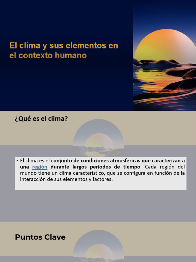 Definición y Elementos del Clima | PDF | Clima | Atmósfera