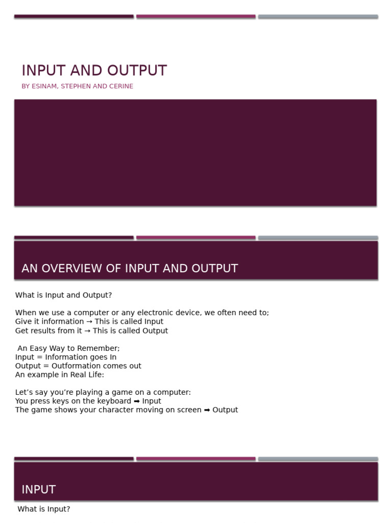 Understanding Input and Output Basics | PDF
