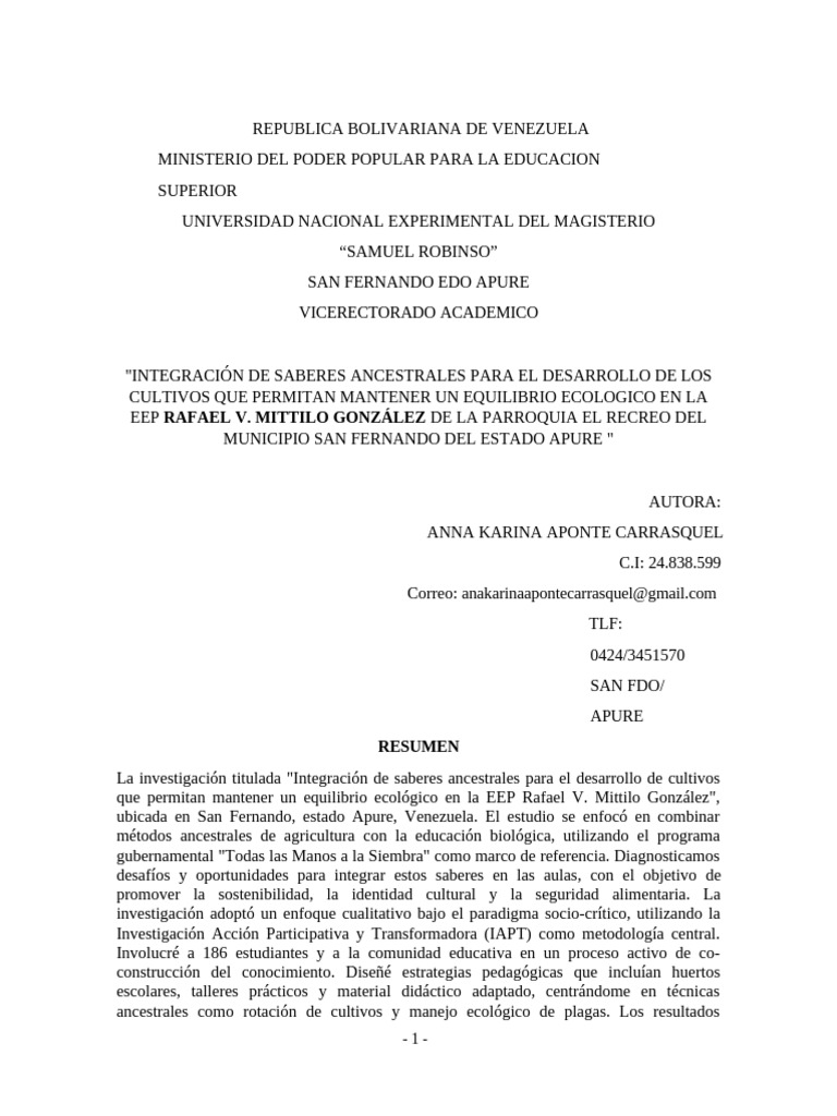 Ponencia de Anna Aponte 2025 PDF890 | PDF | Sustentabilidad ...