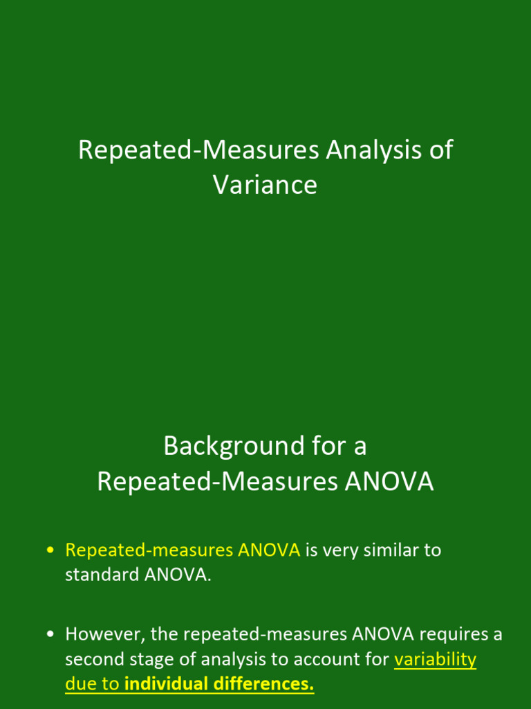Understanding Repeated-Measures ANOVA | PDF | Analysis Of Variance ...