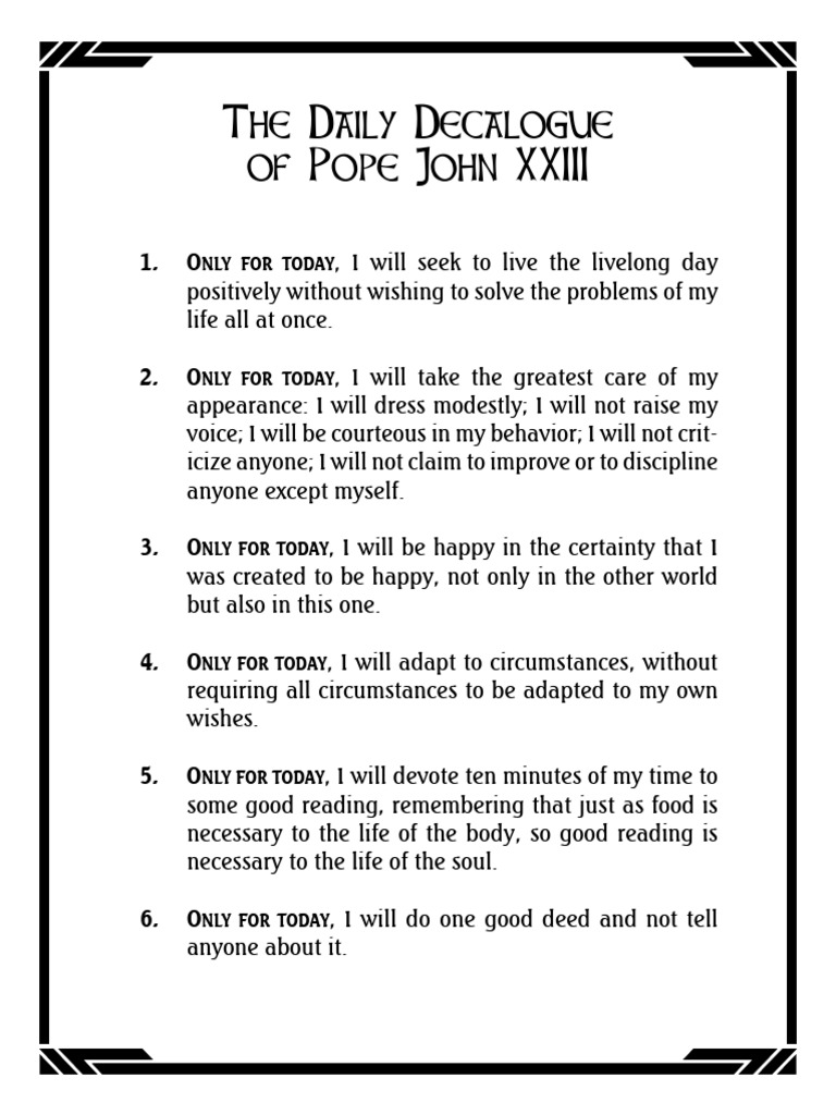 Decalogue John XXIII | PDF