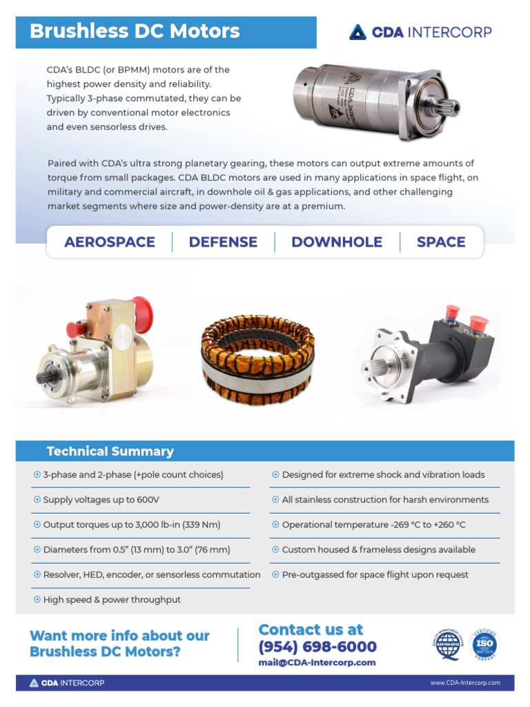 High-Performance Brushless DC Motors | PDF