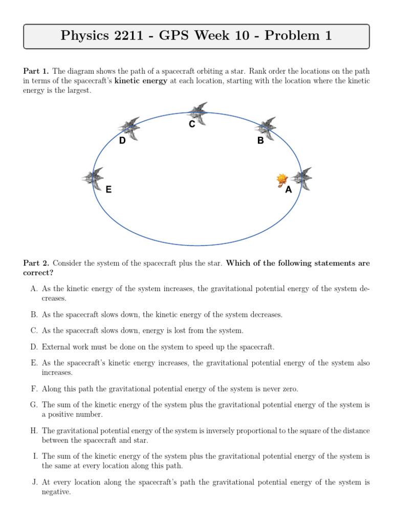 2211 GPS W10 | PDF | Potential Energy | Mass