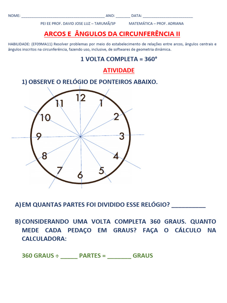 4. Arcos e Ângulos Da Circunferência II | PDF