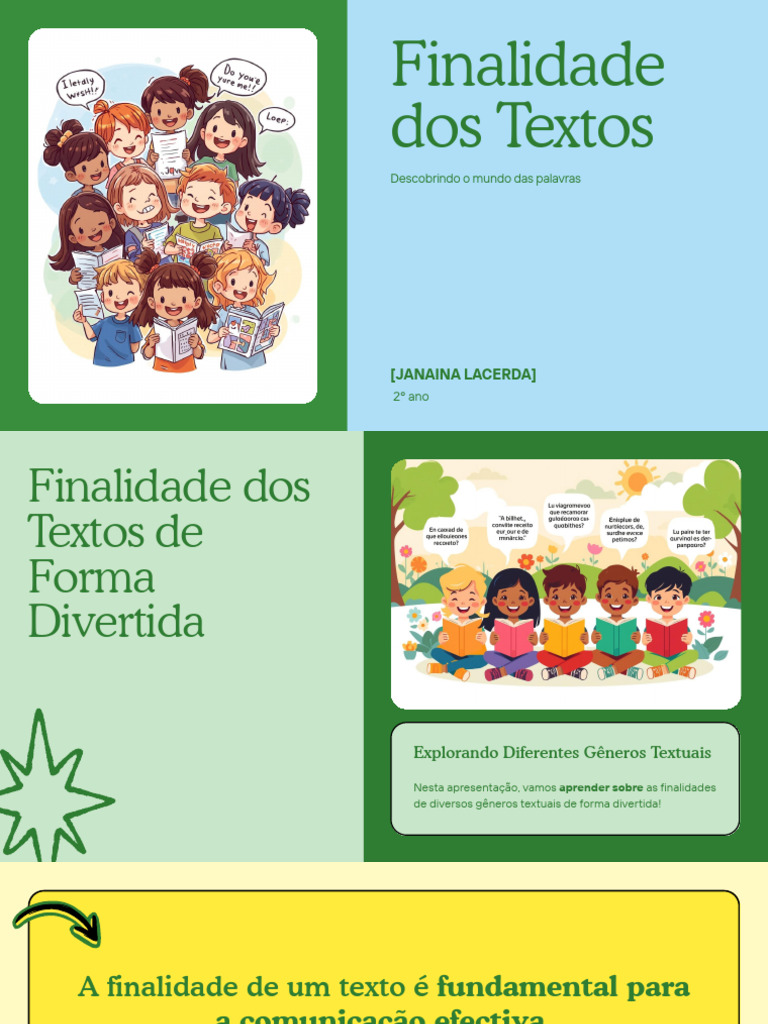 Finalidades dos Gêneros Textuais | PDF