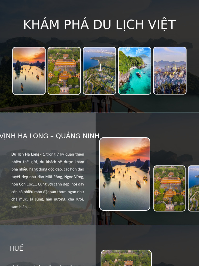 Template PowerPoint Kham Pha Du Lich Viet Llikyf | PDF