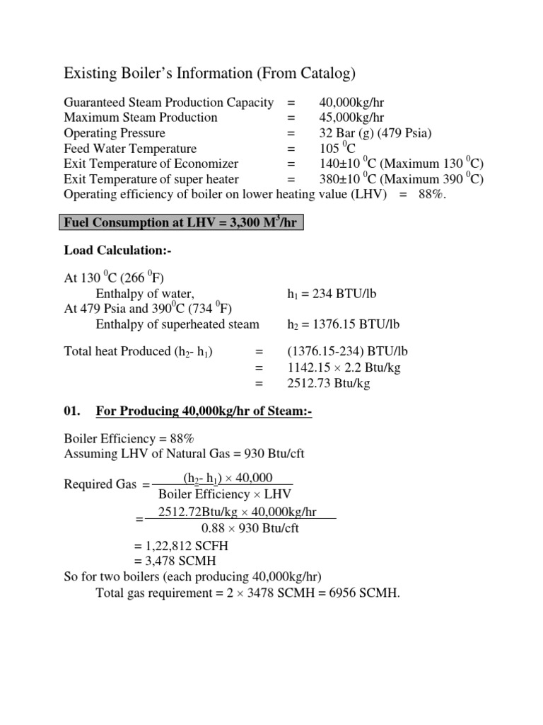 Boiler Calculation