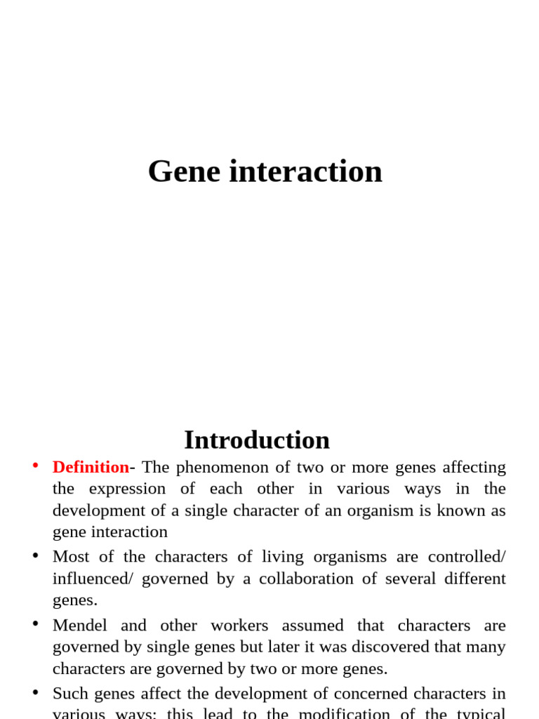 Gene Interaction Final | PDF | Dominance (Genetics) | Epistasis