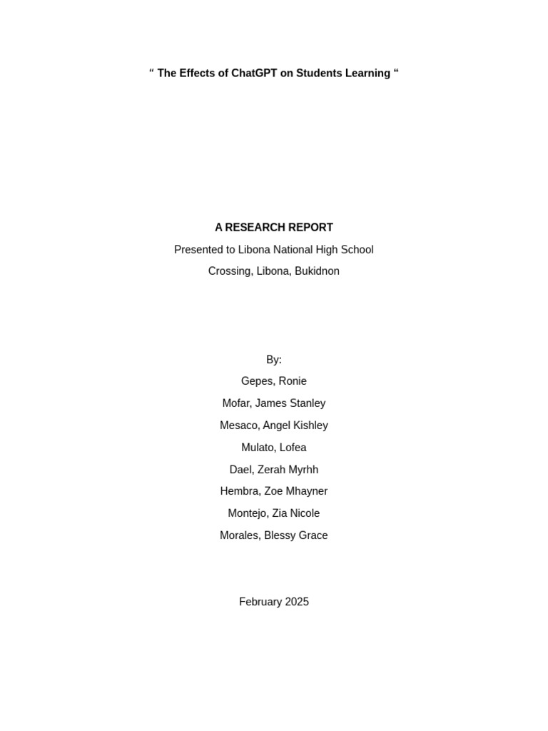 Impact of ChatGPT on Student Learning | PDF | Artificial Intelligence ...