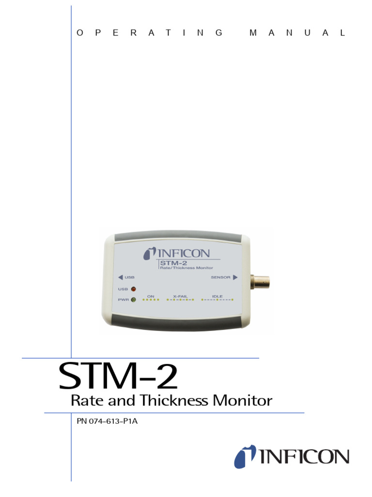 STM-2 Rate & Thickness Monitor Manual | PDF | Installation (Computer ...