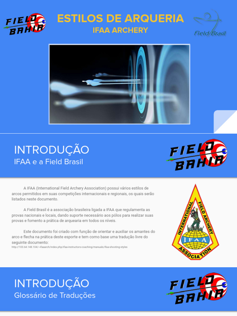 Field Bahia Estilos de Arcos Da Ifaa - 1 | PDF | Arco e flecha | Flecha