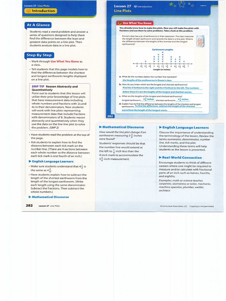 4 Line Plots Iready | PDF