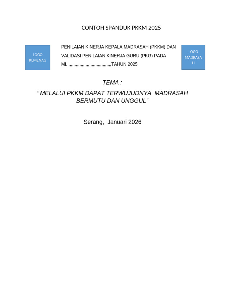 Contoh Spanduk PKKM | PDF