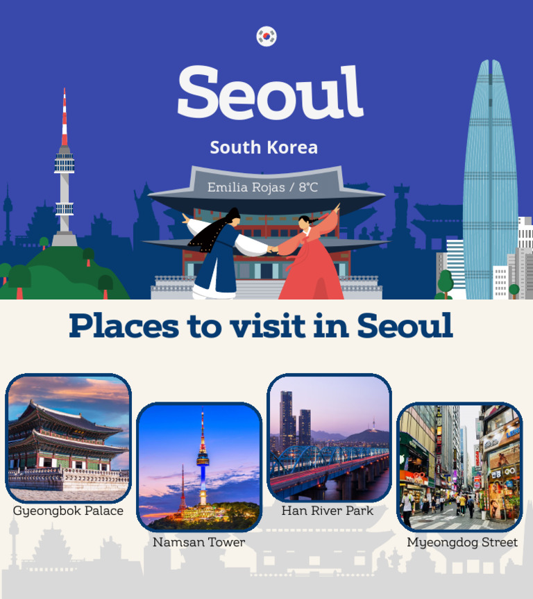 South Korea Introduction Presentation in Navy Blue Informative Style | PDF