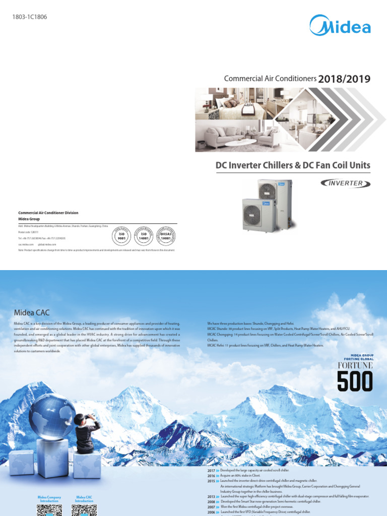 1803 1C1806 DC Inverter Aqua Mini Chillers and Fan Coil Units | PDF ...