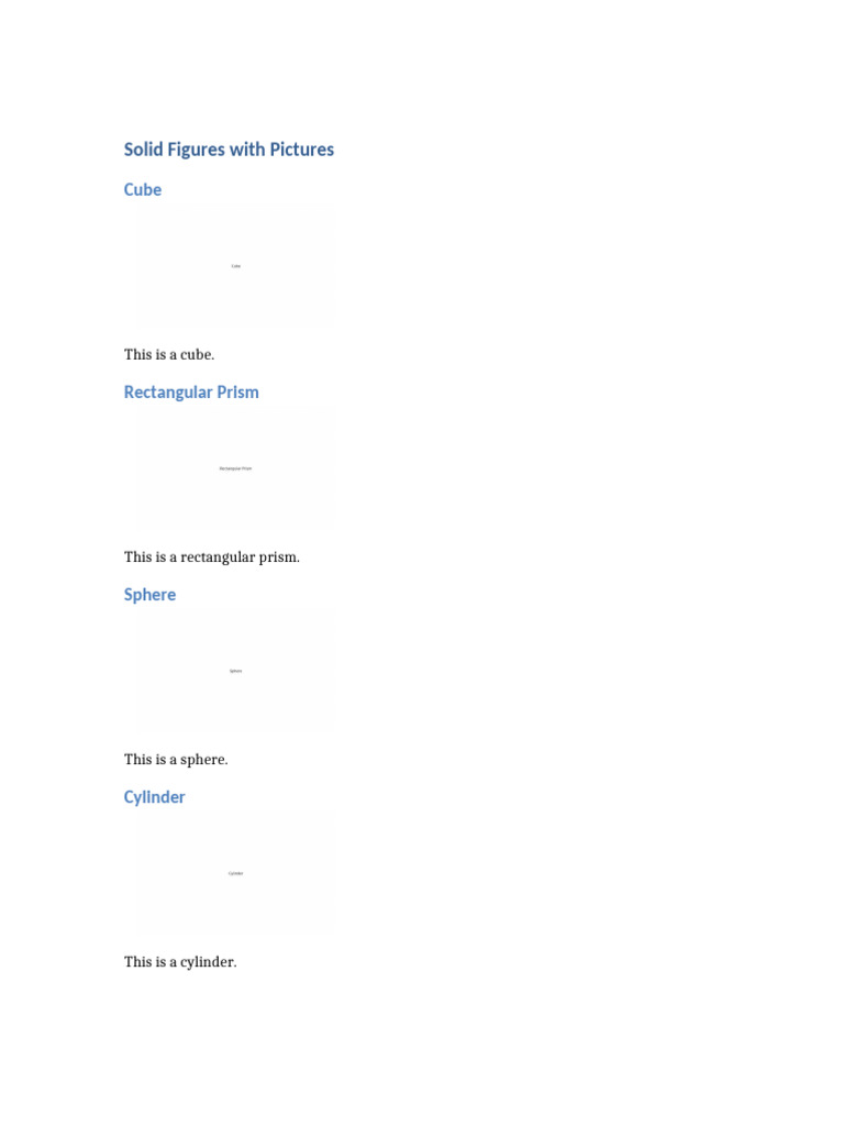 Solid Figures | PDF