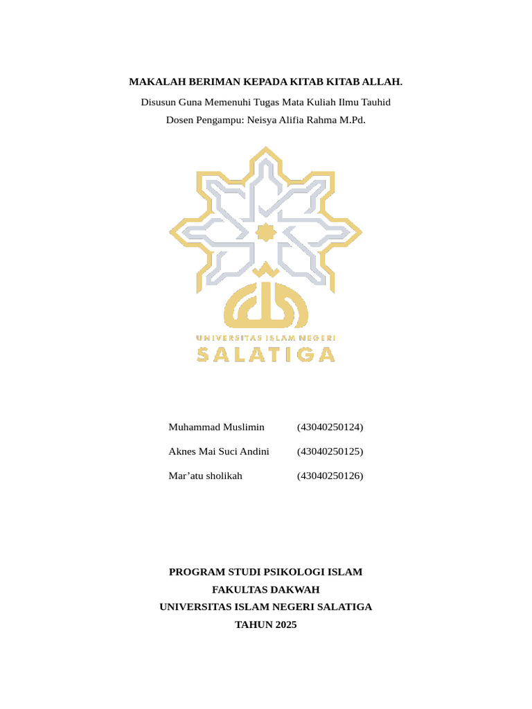 Iman kepada Kitab-Kitab Allah dalam Islam | PDF