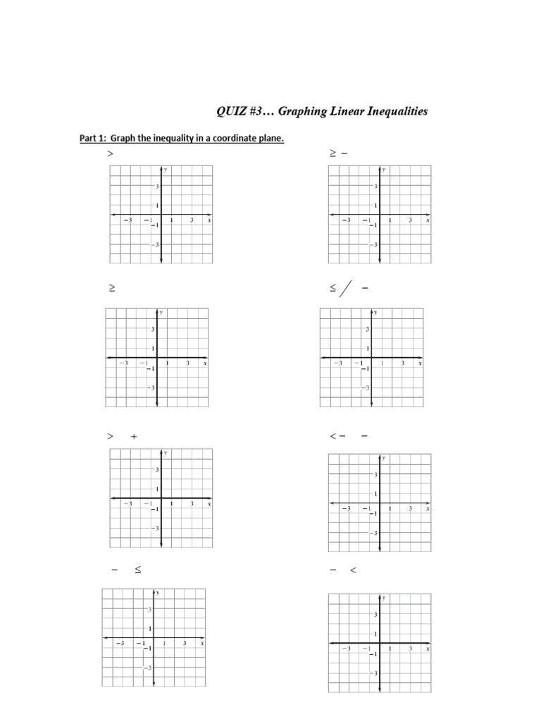 Inequality Test 2 W Answers | PDF