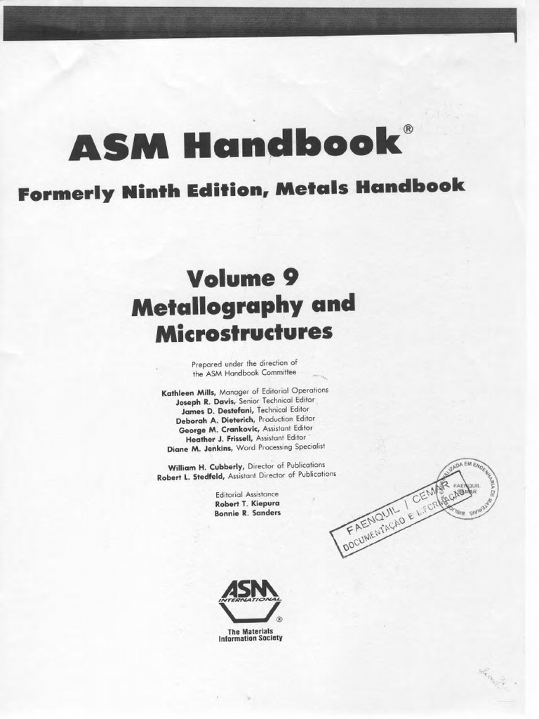 ASM HandbookQuantMetalographynova | PDF