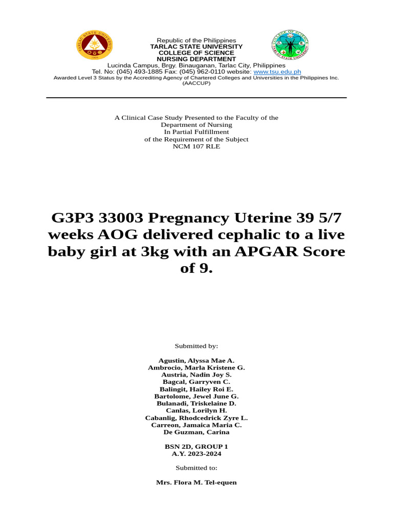 Clinical Case Study: Normal Vaginal Delivery | PDF | Labia | Childbirth