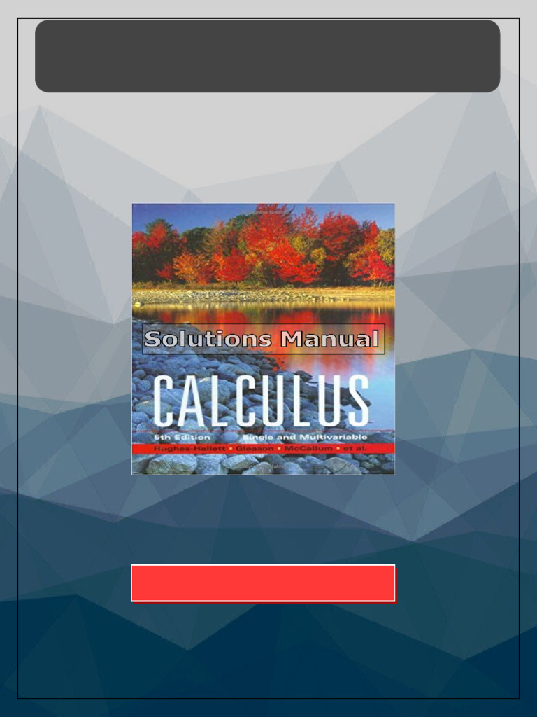 Calculus Single And Multivariable 5th Edition Hughes-Hallett Solutions ...